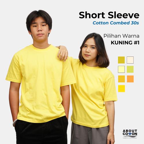 Jual Kaos Polos Short Sleeve 30’S – Pilihan Warna Kuning Lengkap ...