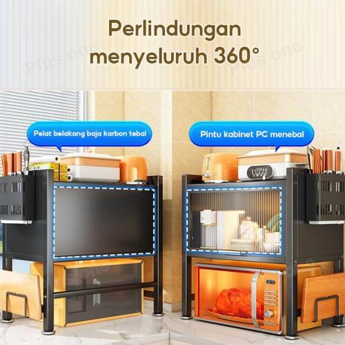 Jual Rak Dapur Susun Microwave Rack Oven Rak Penyimpanan Stainless ...