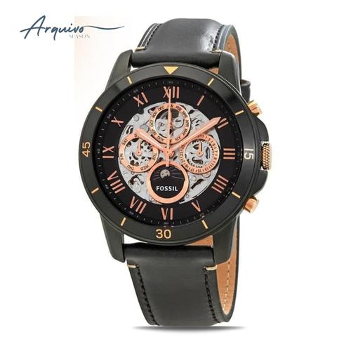 Promo Jam Tangan Fossil Pria Townsman Automatic Chronograph Kulit Black ...