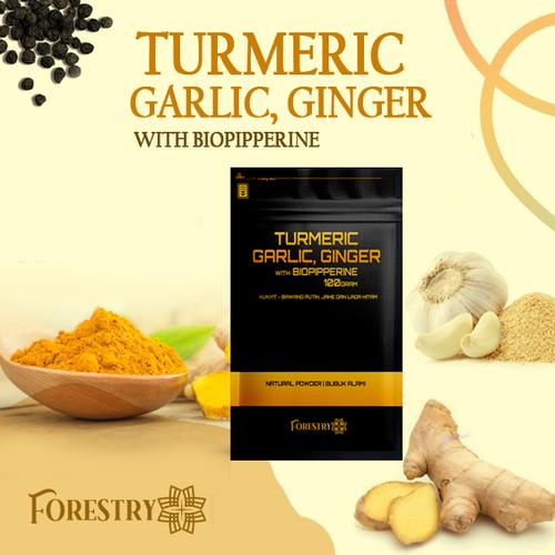Jual Turmeric Garlic Ginger Blend with black pepper powder 100 gram ...