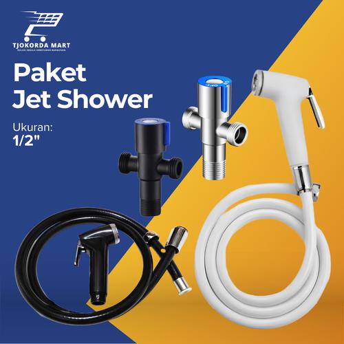 Jual Jet shower Kran cabang/ jet shower Closet stop kran cabang - Paket ...