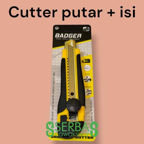 Jual BADGER Pisau Cutter Putar L 500 Besar Model Kenko Cutting Knife ...