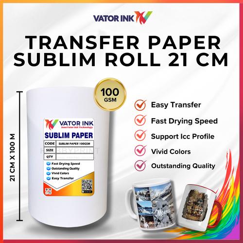 Promo Kertas Sublim Roll A4 21cmX 100m Quick Dry Warna Pekat Sablon ...