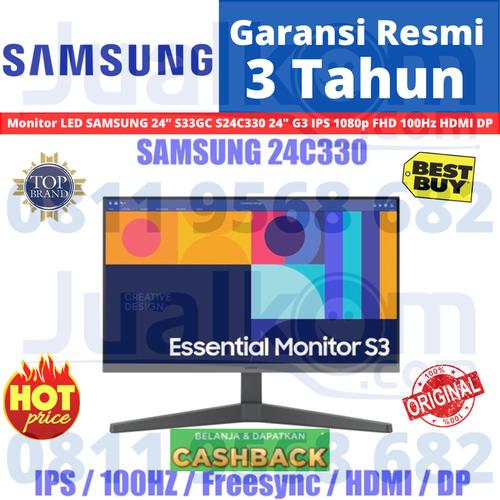 Jual Monitor LED SAMSUNG 24” S24C330 S33GC 24" G3 IPS 1080p FHD 100Hz ...