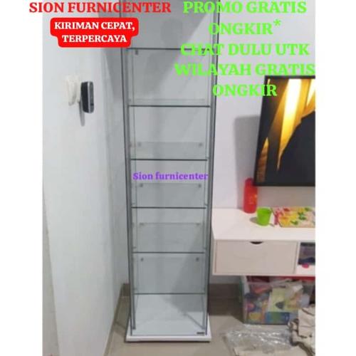 Jual Rak kaca single / lemari display 6 sap / lemari boneka / rak ...