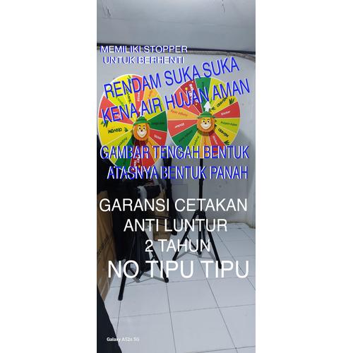 Jual Tripod Roda putar Undian / WHEEL OF FORTUNE CETAK CUSTOM TULISAN ...