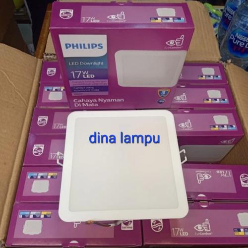 Jual downlight led philips meson 17watt putih 6500k kotak inbow 220v ...
