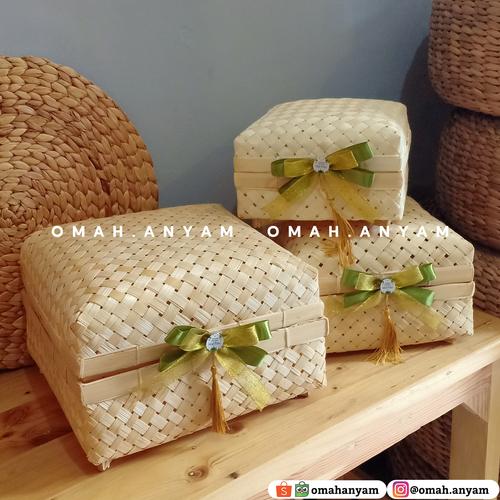 Jual keranjang hampers bambu premium | storage anyam bambu natural ...
