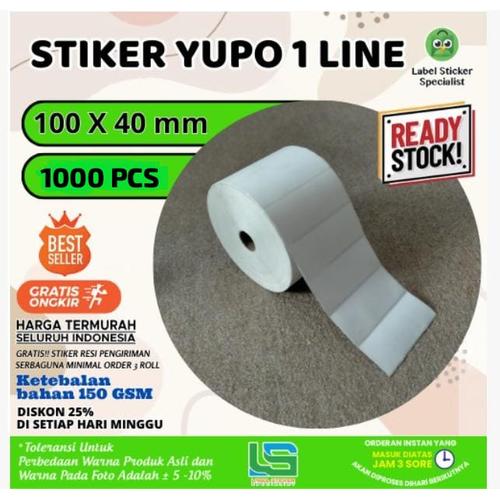 Jual LABEL STIKER VINYL 100X40 MM LABEL YUPO 10X4 CM - 1000 PCS ...