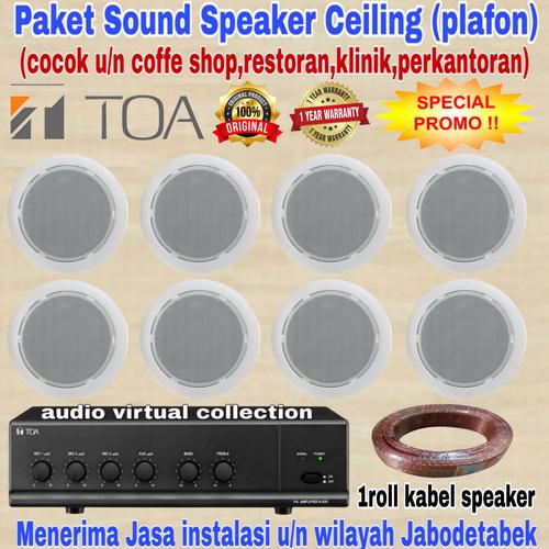 Jual Paket speaker ceiling TOA isi 8unit ( FULL TOA ) - NON INSTALASI ...