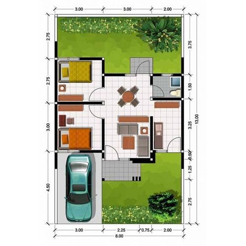 Jual Inspirsi desain denah rumah 2 lantai free revisi - Kab. Sidoarjo ...