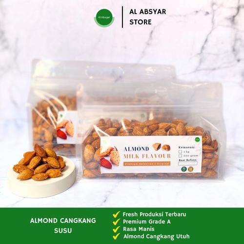 Promo Almond Cangkang Susu Butter Milk 1 kg Roasted Healthy Food Kurma ...