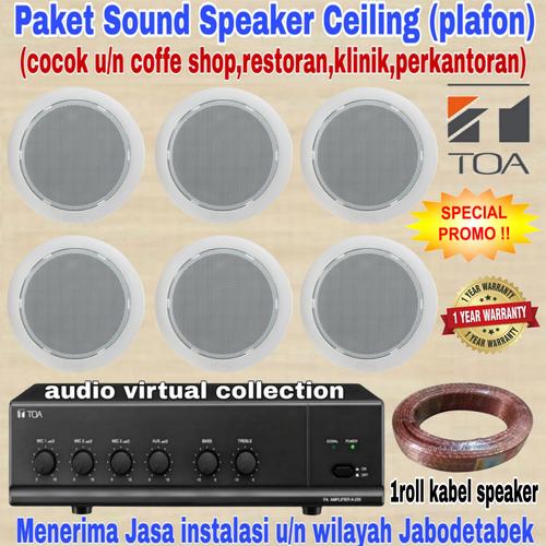 Jual Paket speaker ceiling TOA isi 6unit ( FULL TOA ) - NON INSTALASI ...