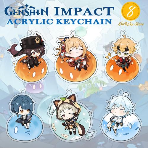 Jual Gantungan Kunci Genshin Impact Ganci Chibi HuTao Chongyun with ...
