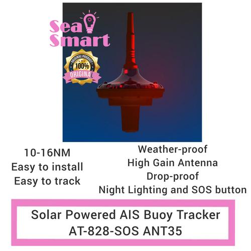 Jual Solar Power AIS Buoy Tracker AT828 SOS dengan antenna pendek ANT35 ...