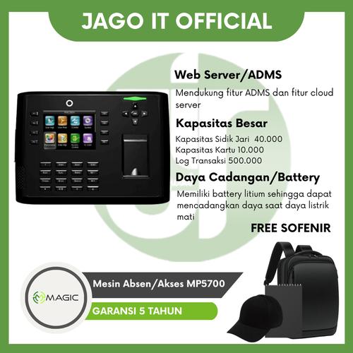 Jual Mesin Absen dan Akses Kontrol Magic MP5700 Fingerprint RFID ...