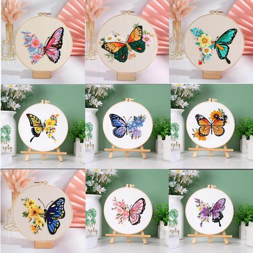 Jual DIY kit set sulam jahit paket embroidery ring sewing hoops clear ...