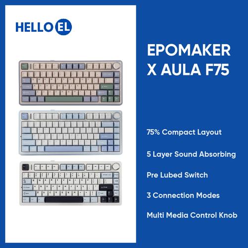 Jual EPOMAKER X AULA F75 5 Layer Pad 3 Connection Mechanical Keyboard ...