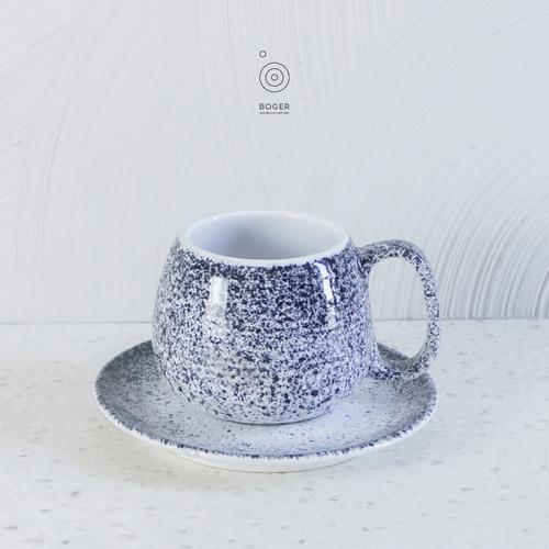 Jual CANGKI LATTE CUP & SAUCER - DONUT MINI CUP 230 ML - Spray Putih ...
