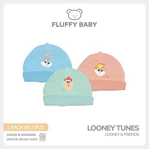 Jual FLUFFY Topi Bulat Bayi Looney Tunes (Isi 3Pcs) TPE LFS NEWBORN ...