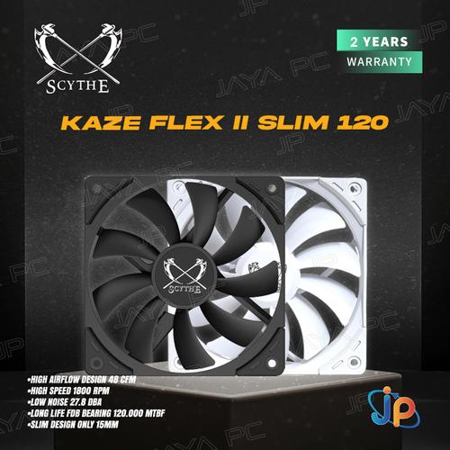 Jual SCYTHE Kaze Flex II 120 Slim PWM Cooler Case - Fan Casing 12cm ...