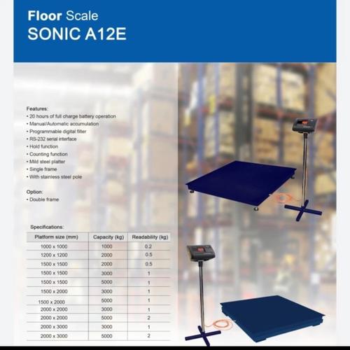 Jual Timbangan lantai sonic ukuran 1.5m x 1.5m kapasitas 5ton x 0.5kg ...