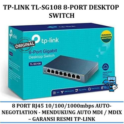 Jual TP-LINK TL-SG108 8-PORT DESKTOP SWITCH - Original Produk - Jakarta Pusat - Das Livia ...