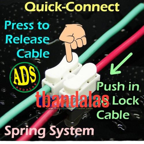 Jual Quick Connect 2 Wire Connector Spring Terminal Sambungan Kabel ...