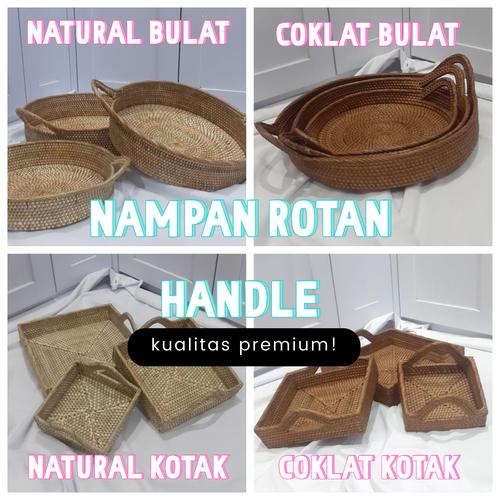 Jual Nampan Rotan Handle handmade lombok rattan tray - Kab. Bekasi ...
