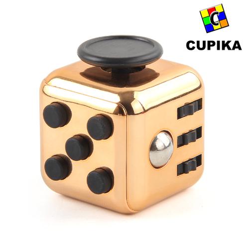 Jual FIDGET KOTAK DADU TOYS BUTTON PUZZLE DICE MIX HANDLE CUBE - Gold ...