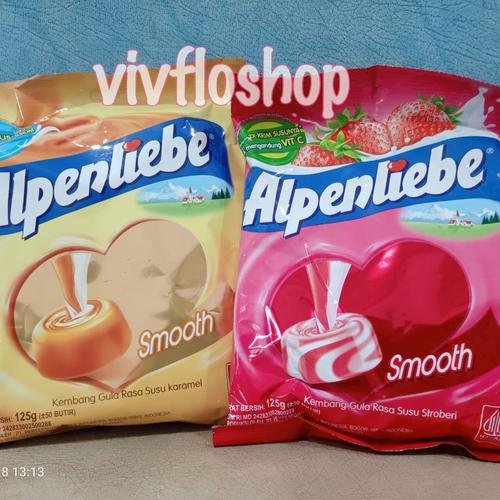 Jual Permen Alpenliebe Original & Strawberry Kemasan Bag 125 gr (isi 50 ...