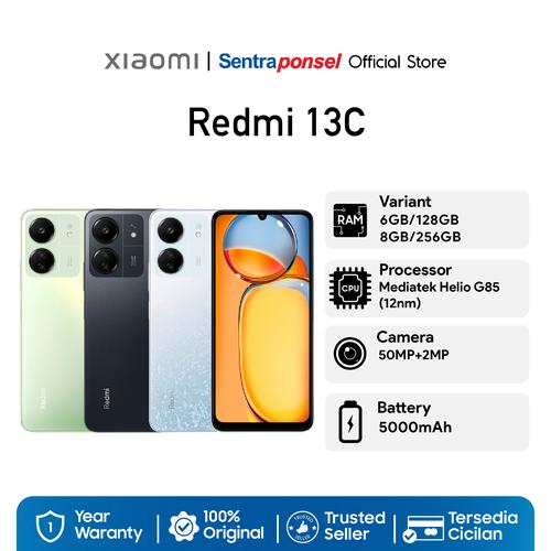 Promo Handphone Xiaomi Redmi 13C - Garansi Resmi - Glacier White , 8GB ...
