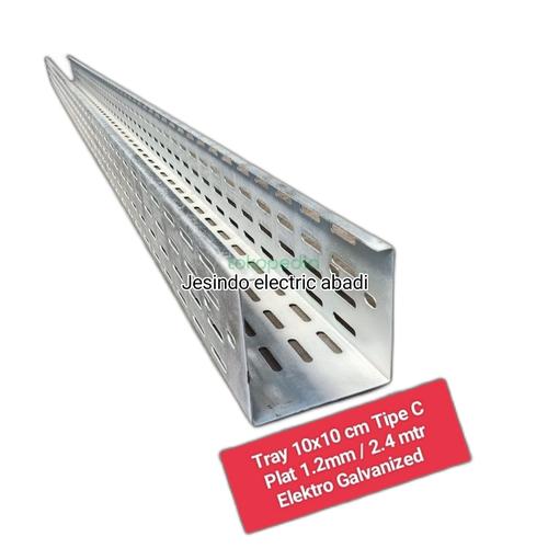 Jual Cable tray 10x10 Cm type.C elektro galvanized, plat 1.2mm / 2.4 m ...