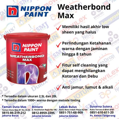 Jual Cat Tembok Eksterior NIPPON PAINT WEATHERBOND MAX Warna Tinting ...