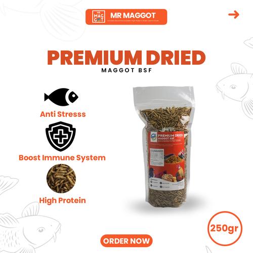 Promo MR MAGGOT - PREMIUM Maggot/Magot Kering BSF / Dry Maggot 250 gram ...