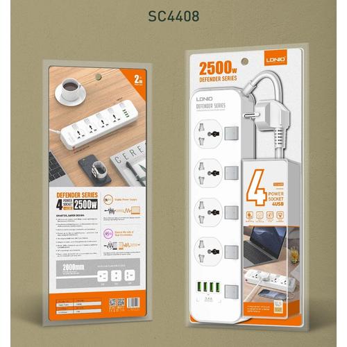 Jual universal power socket LDNIO SC4408 4usb port Colokan listrik ...