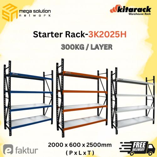 Jual RAK GUDANG BESI 4 SUSUN KITARACK STARTER 300KG/LAYER TINGGI 2,5 ...