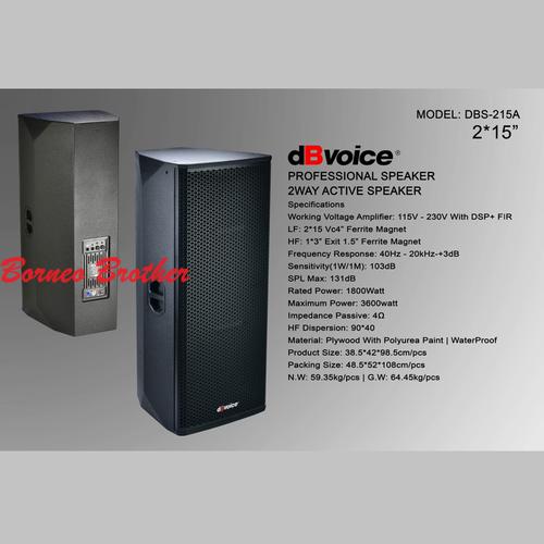 Jual dBvoice DBS-215A Original Speaker Aktif 2x15" 3600 Watt DSP+FiR ...