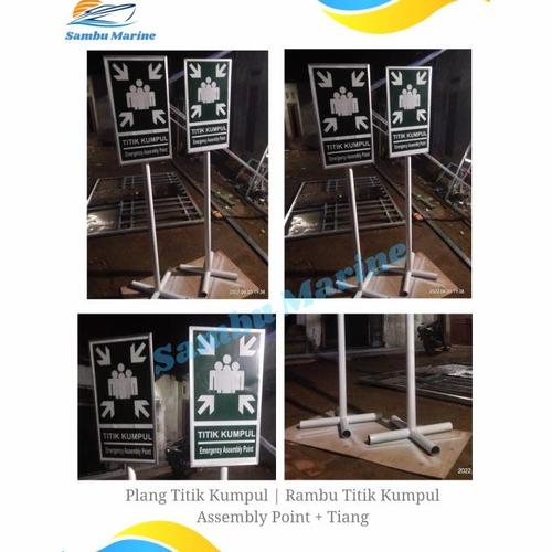 Jual SB RAMBU TITIK KUMPUL ASSEMBLY POINT PLAT + TIANG 3 MTR RAMBU K3 ...