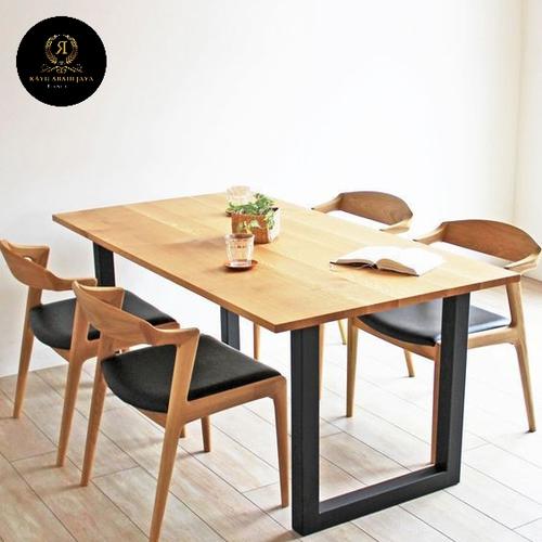Jual Model Meja makan kayu besi minimalis ukuran 120*80*75*3cm - Kota ...