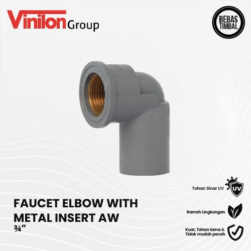 Jual Faucet Elbow Metal Insert PVC AW 3/4 Inch Vinilon - Jakarta Utara ...