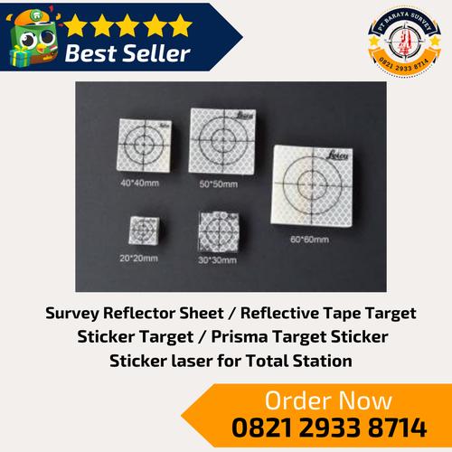 Jual Survey Reflector Sheet/ Reflective Tape/ Prisma Target Sticker ...