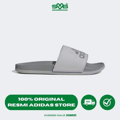 Jual Sepatu Sandal Adidas Men Adilette Comfort Slides Grey - IG1122 ...