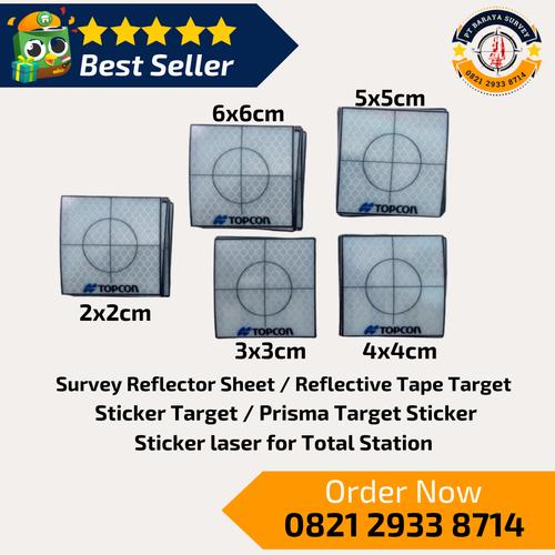 Jual Reflector Sheet Reflective Tape Prisma Target Topcon 5x5cm - Kota ...