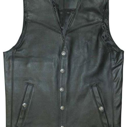 Jual Rompi kulit asli Pria - rompi Kulit casual model V - Vest Kulit ...