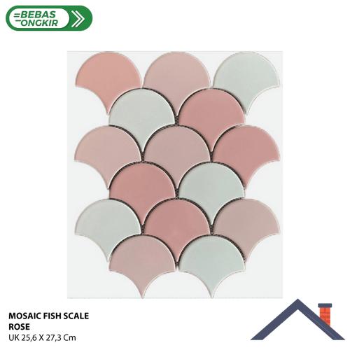 Jual KERAMIK MOZAIK/ MOSAIK / MOSAIC / FISH SCALE ROSE - Kota Tangerang ...