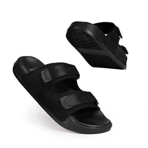 Jual Rionz Alison - Sandal Pria Slide Casual Kanvas Wabbing Hitam Murah ...
