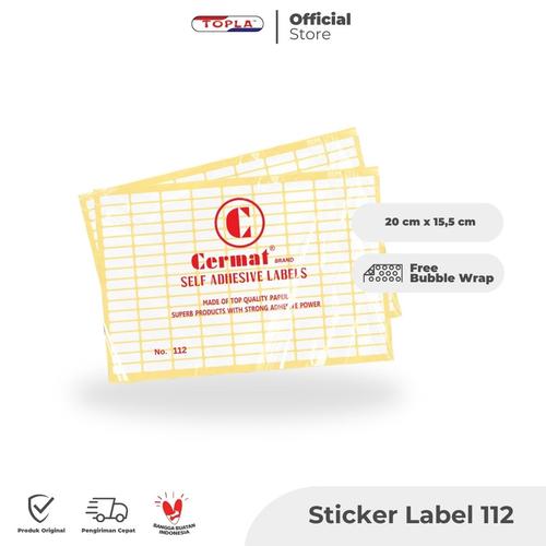 Jual Stiker Label Cermat 112 Self Adhesive Labels TOPLA 1 pack isi 7 ...