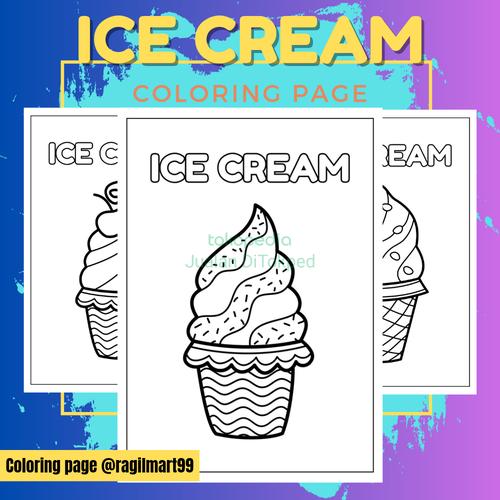 Jual [ 7 Pcs ] DIY Coloring Page / Lembar Mewarnai Sketsa Tema Ice ...