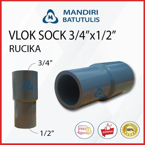 Jual Vlok Sock AW 3/4"x1/2" Inch RUCIKA Flok Socket AW 3/4" x 1/2" PVC ...